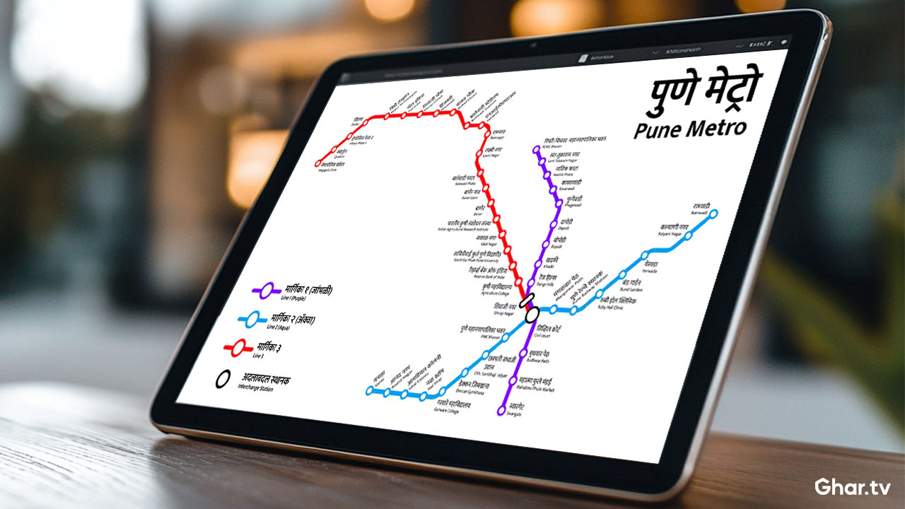 Pune Metro Line 3 Pink Line: Complete Route Map, Stations & Property ...